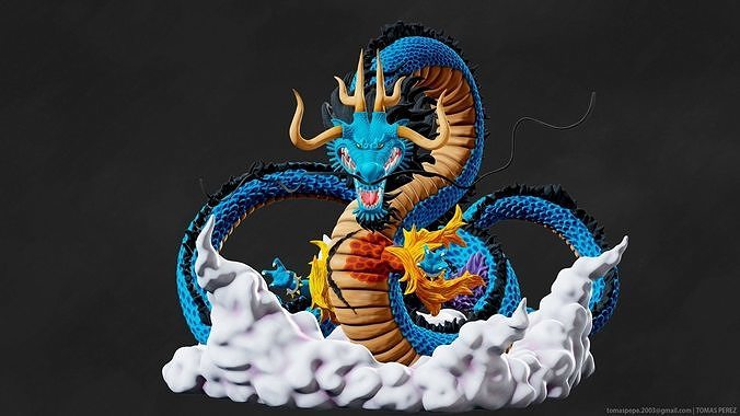 Kaido Dragon Figure 3D model 3D printable | CGTrader