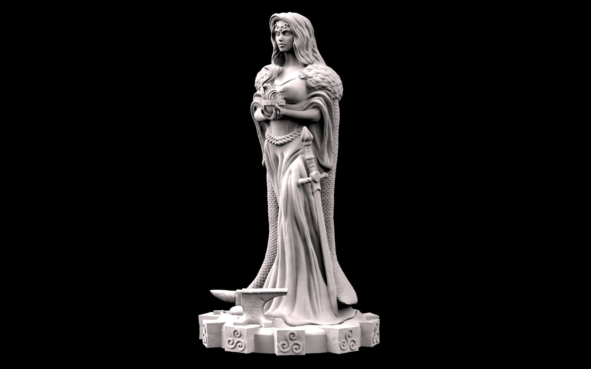 Brigid Goddess 3D model 3D printable | CGTrader