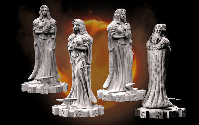 Brigid Goddess 3D model 3D printable | CGTrader