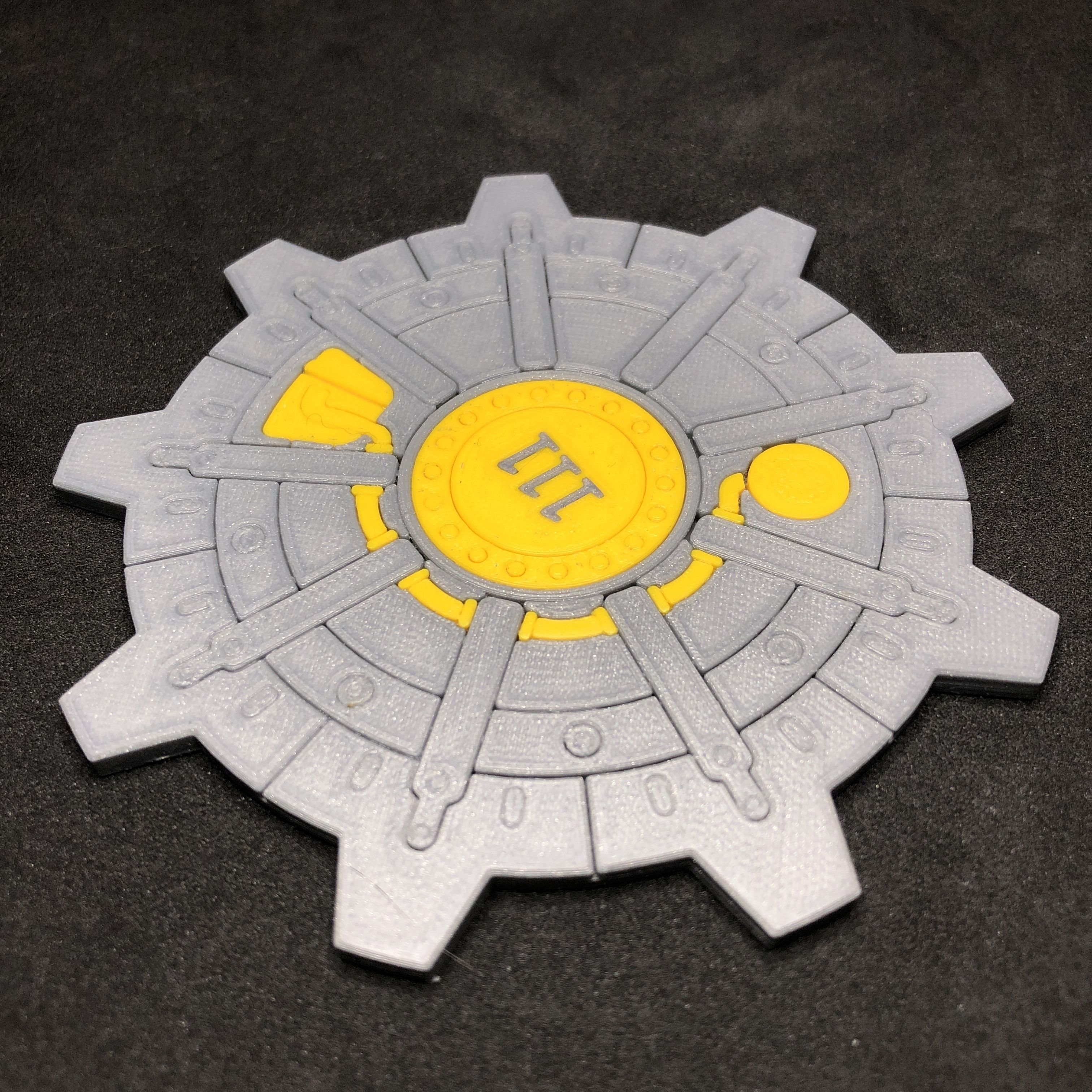Fallout Vault Door Coaster 3D model 3D printable | CGTrader