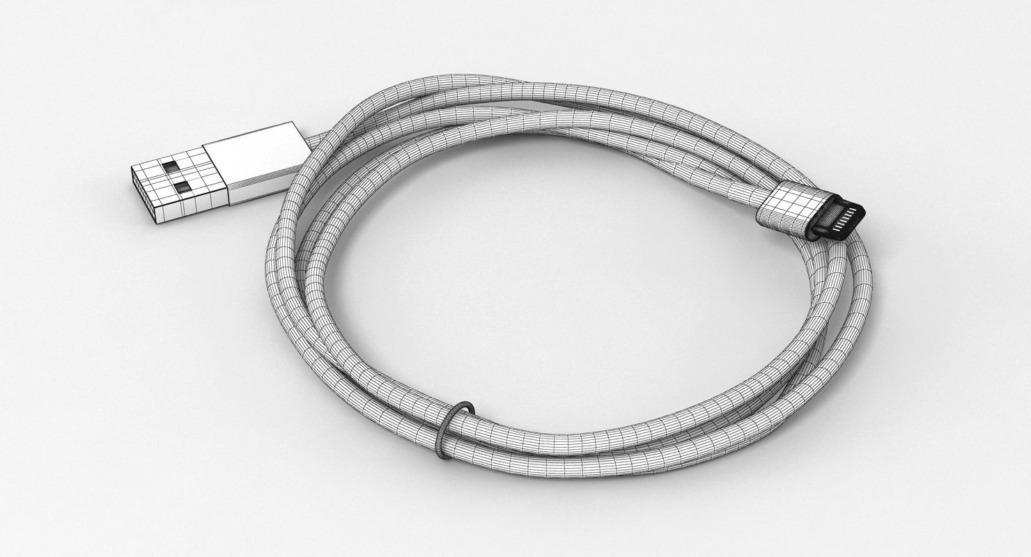 Apple Lightning Cable 3D model | CGTrader