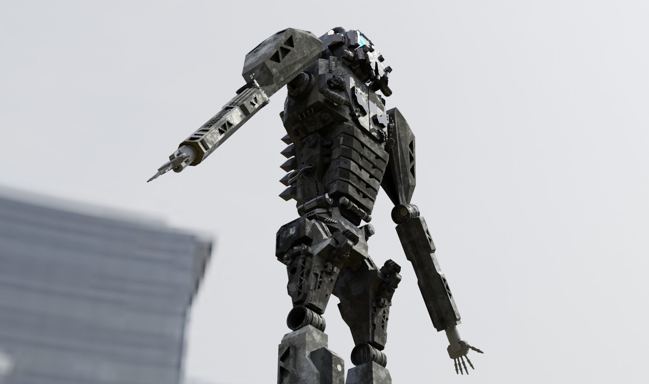 cyberpunk robot 2 3D model | CGTrader