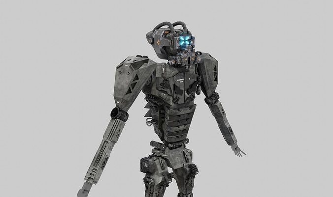 cyberpunk robot 2 3D model | CGTrader