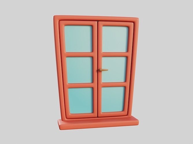 Cartoon Window 8b 3D model | CGTrader