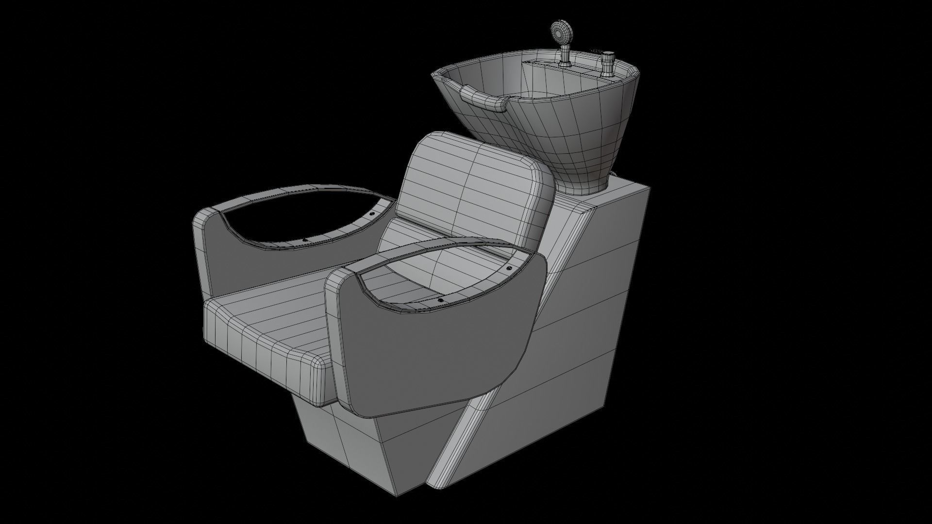 3D model Hair Washing Chair VR / AR / low-poly | CGTrader