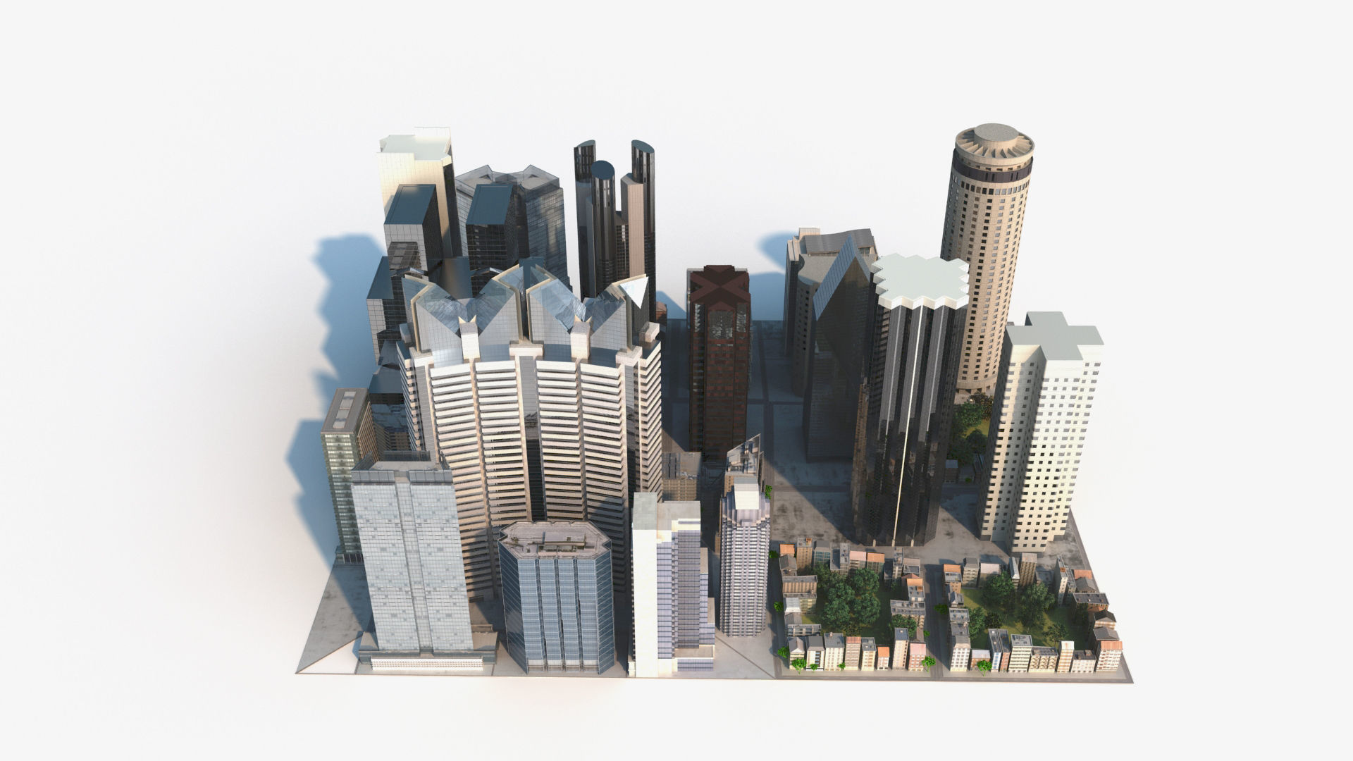 city scene model 3D model | CGTrader