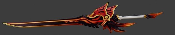Elsword - Elesis Blazing Heart Sword Digital 3D Model 3D model 3D ...