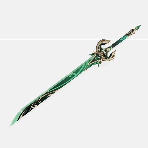 Genshin Impact - Primordial Jade Cutter 3D Model 3D model 3D printable ...