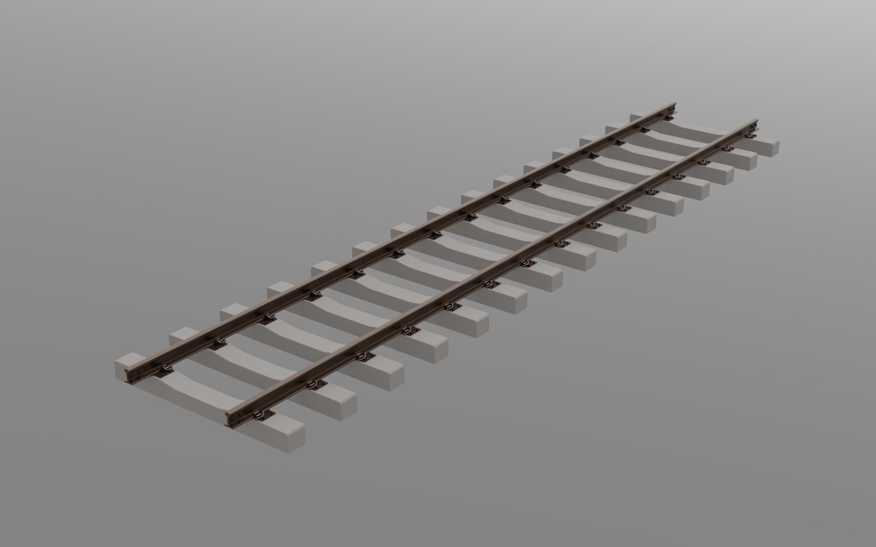 3D model Railroad track - Railway track with concrete sleepers VR / AR ...