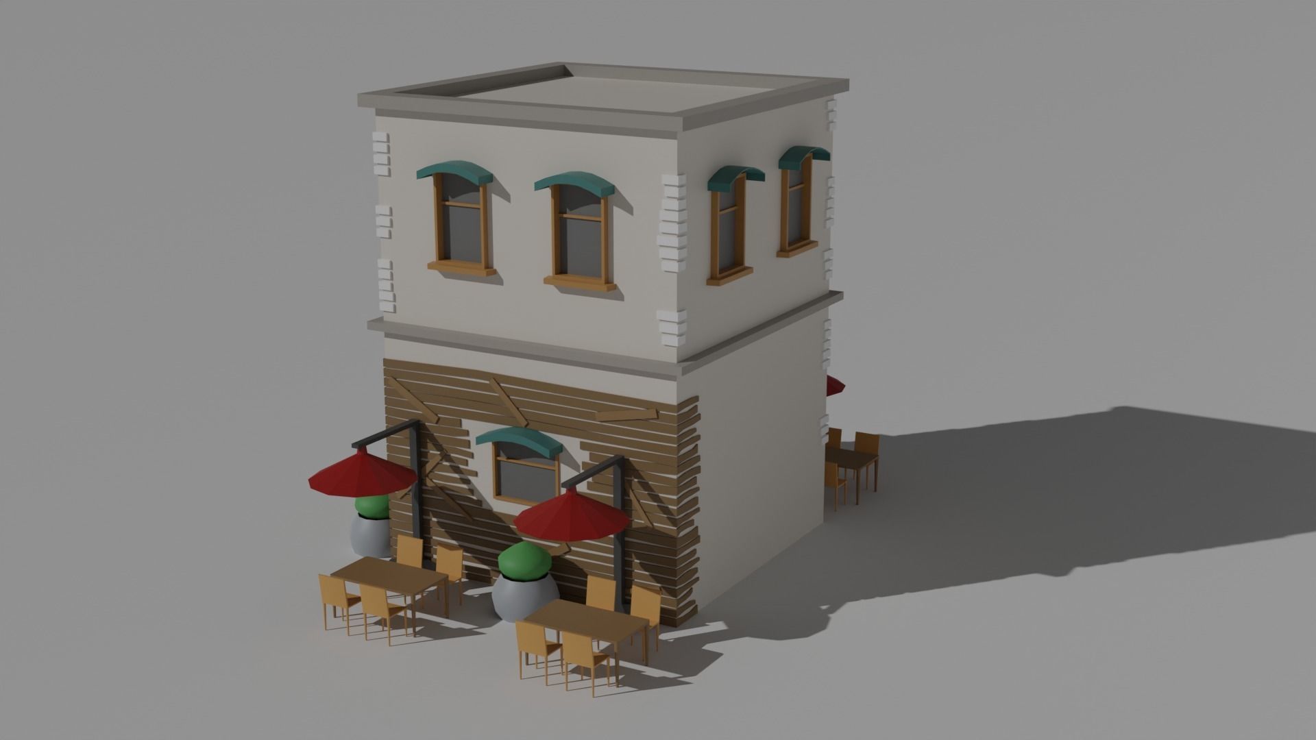 3D model Low Poly Old Shop Building VR / AR / low-poly | CGTrader