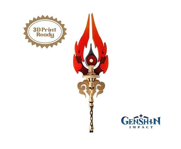 Genshin Impact - Staff of Homa 3D Model 3D model 3D printable | CGTrader