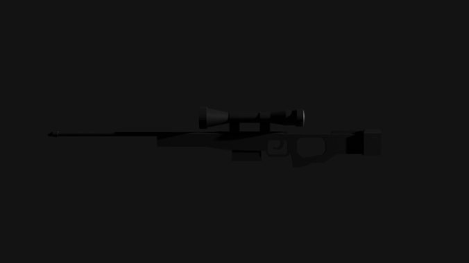 3D model Low Poly Sniper Rifle VR / AR / low-poly | CGTrader