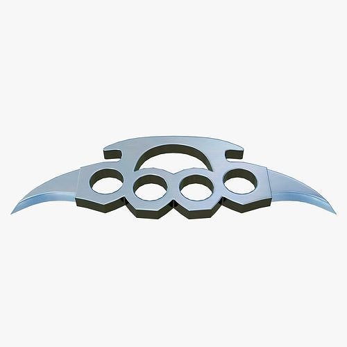 3d Model Bladed Brass Knuckles Vr Ar Low Poly Cgtrader