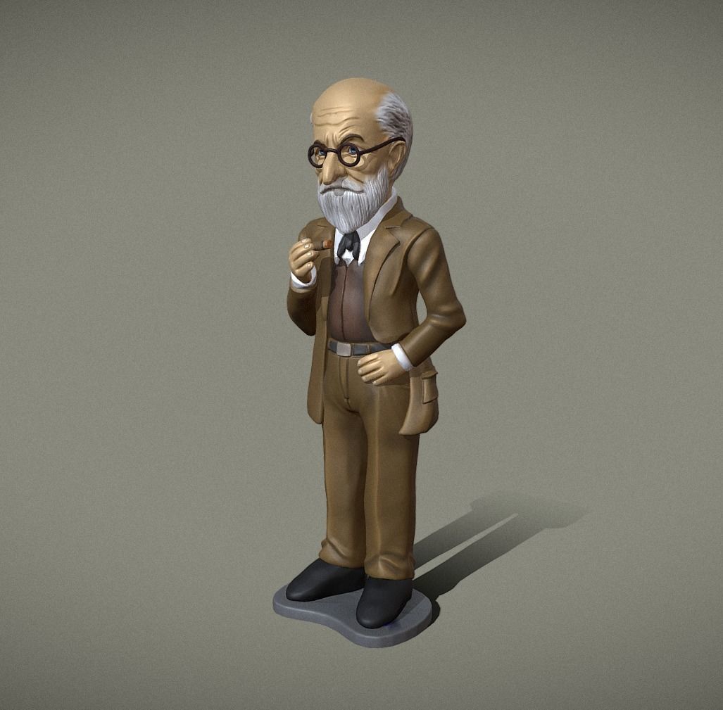 Sigmund Freud Statue 3D model 3D printable | CGTrader