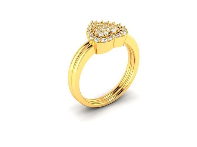Women Heart ring 3dm stl fbx obj render details 3D model 3D printable ...