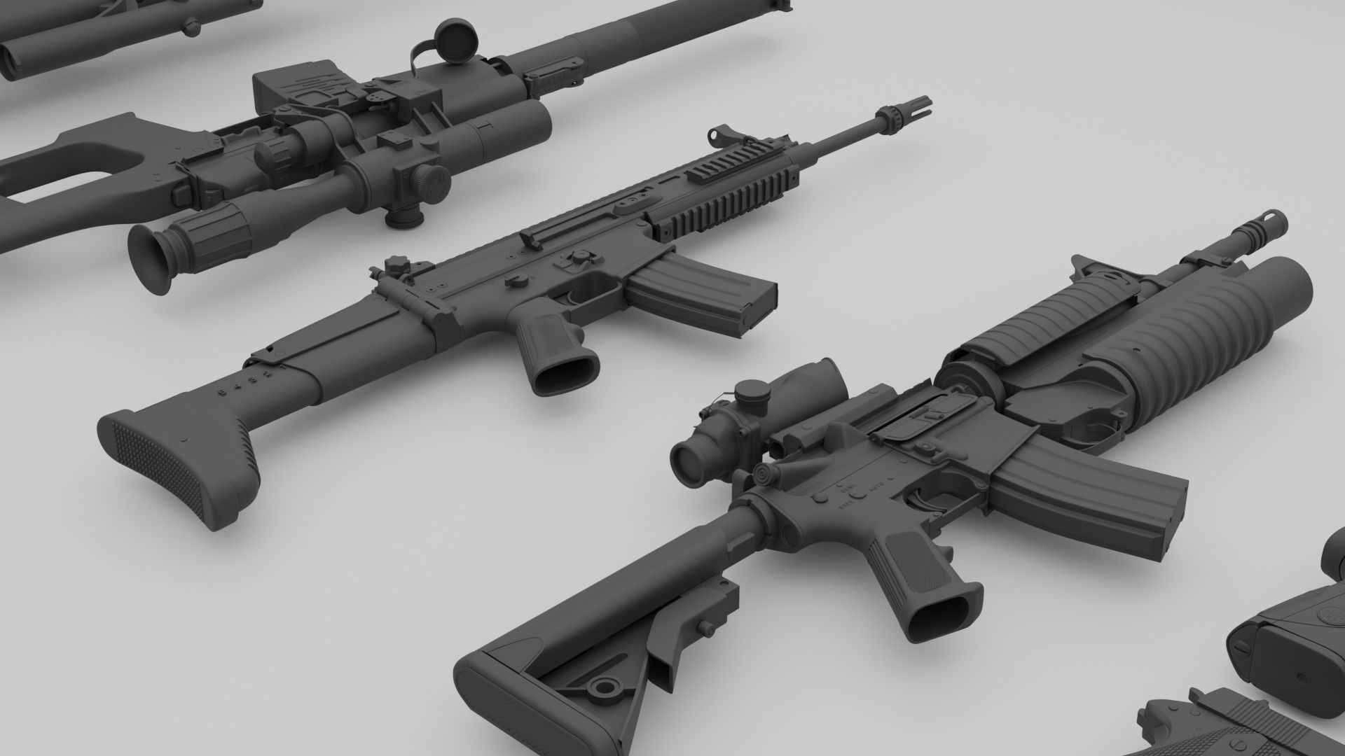 3D Gun Kitbash Game Ready 3D model | CGTrader