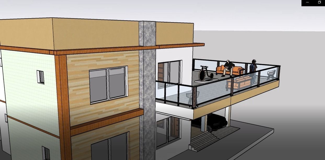 REVIT AND SKETCHUP DOUBLE STOREY HOUSE 3D model animated | CGTrader