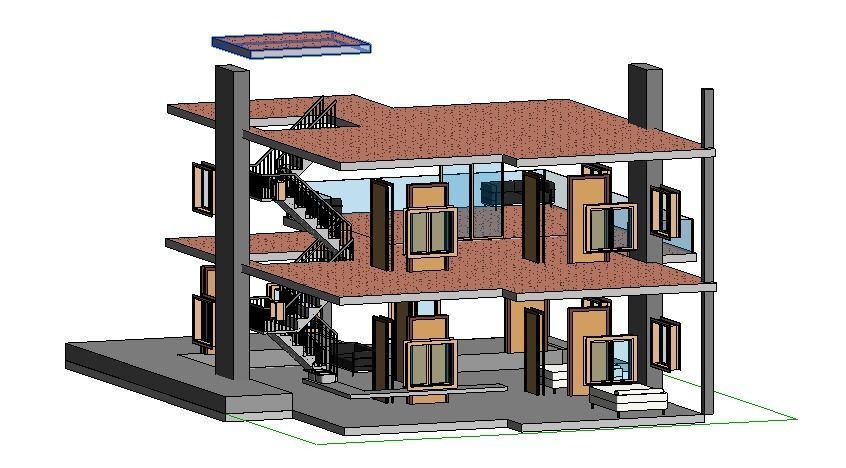 REVIT AND SKETCHUP DOUBLE STOREY HOUSE 3D model animated | CGTrader