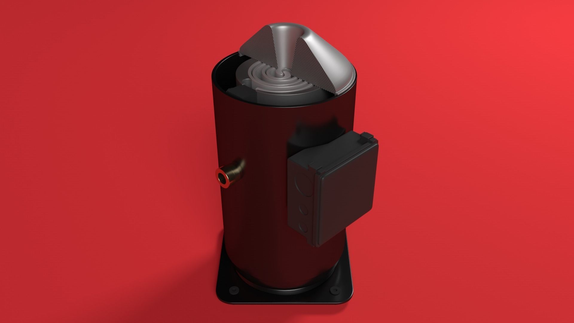 Scroll Compressor 3D model animated rigged | CGTrader