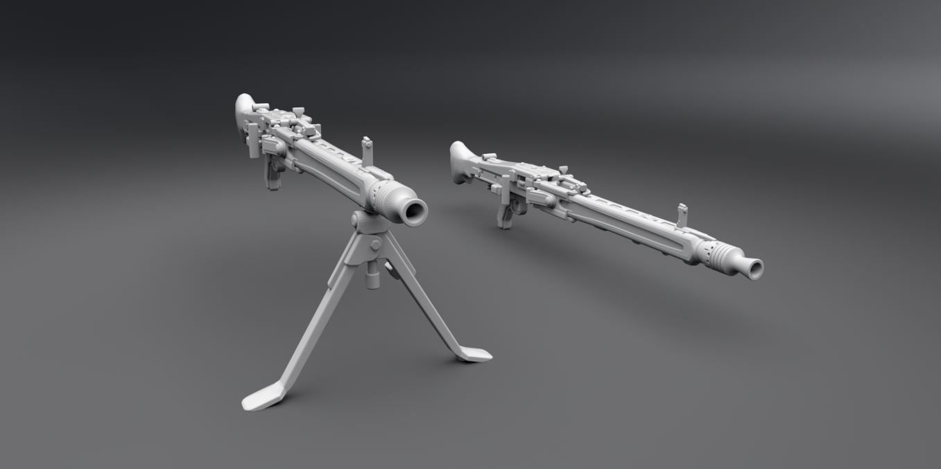 MG42 Scale model 3D model 3D printable | CGTrader