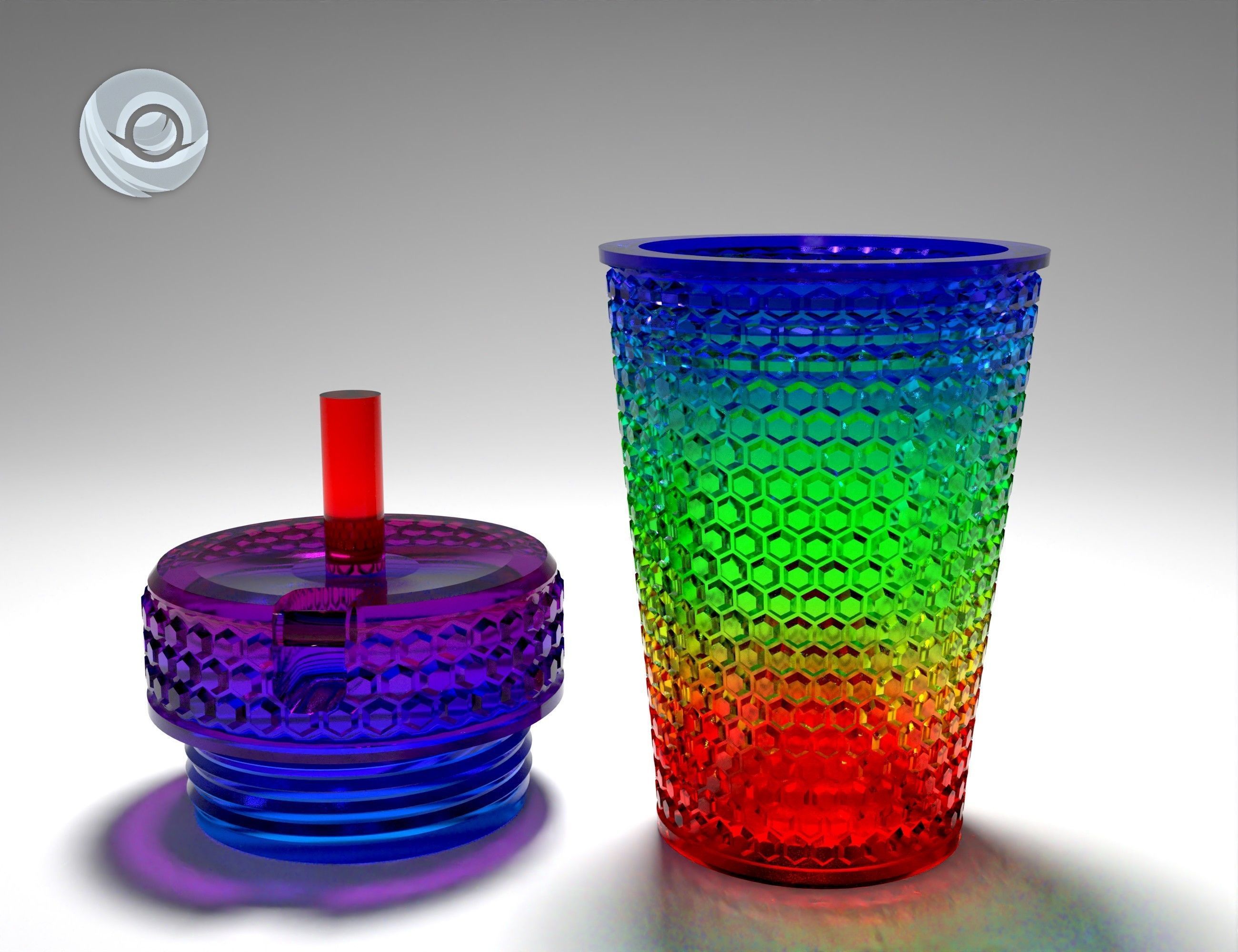 StarBucks Studded Tumbler Keychain STL File for 3D printing 3D model 3D ...