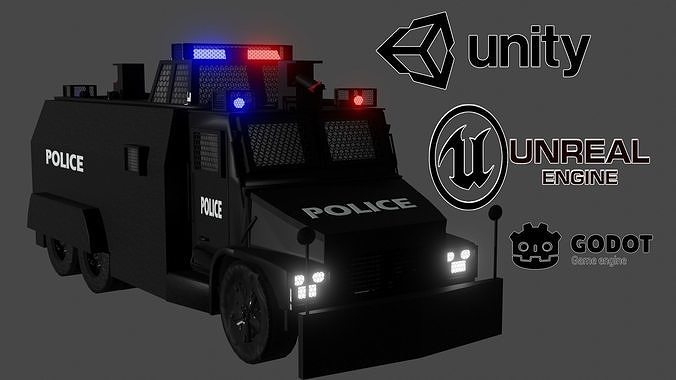 3D model Anti-riot truck police VR / AR / low-poly | CGTrader