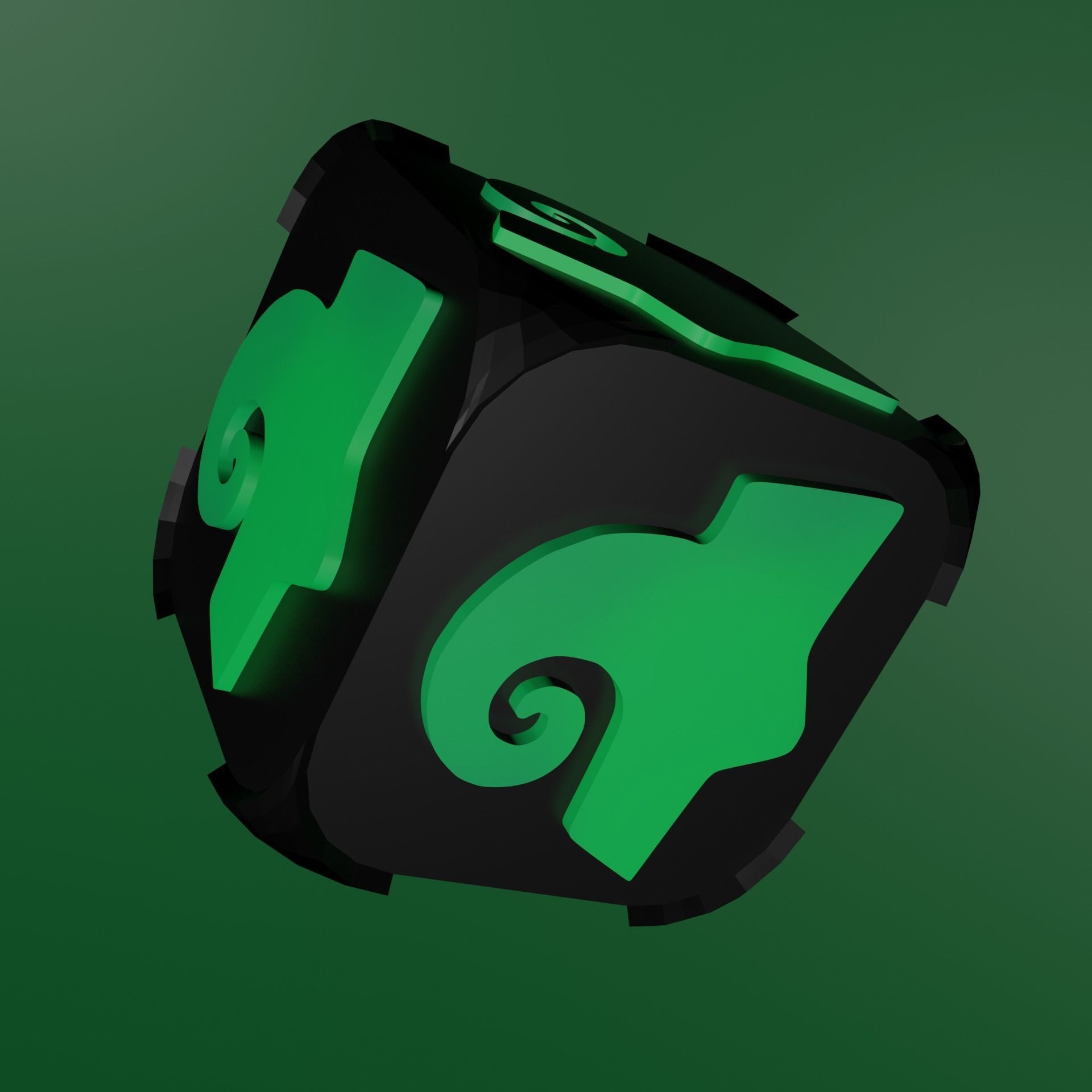 Trovo twitch dice icon free 3D model | CGTrader