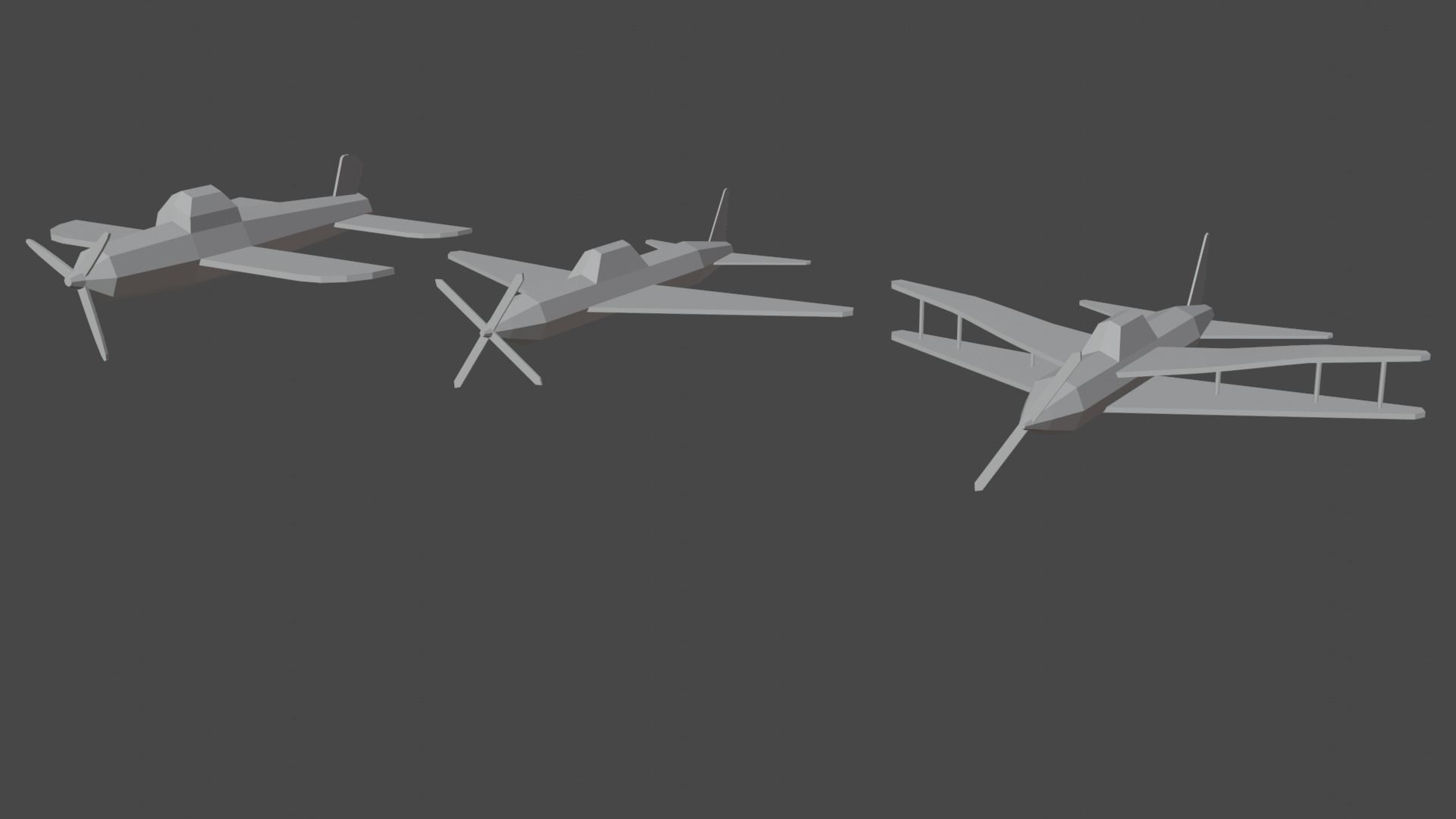 3D model Airplane Collection - 3 Lowpoly Airplane VR / AR / low-poly ...