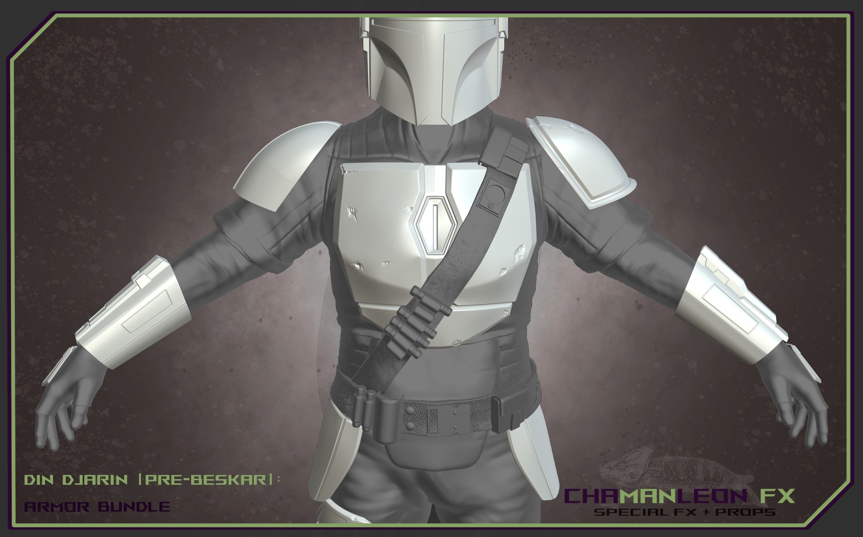 Din Djarin Mandalorian Pre-Beskar Armor Bundle Cosplay 3D model 3D ...