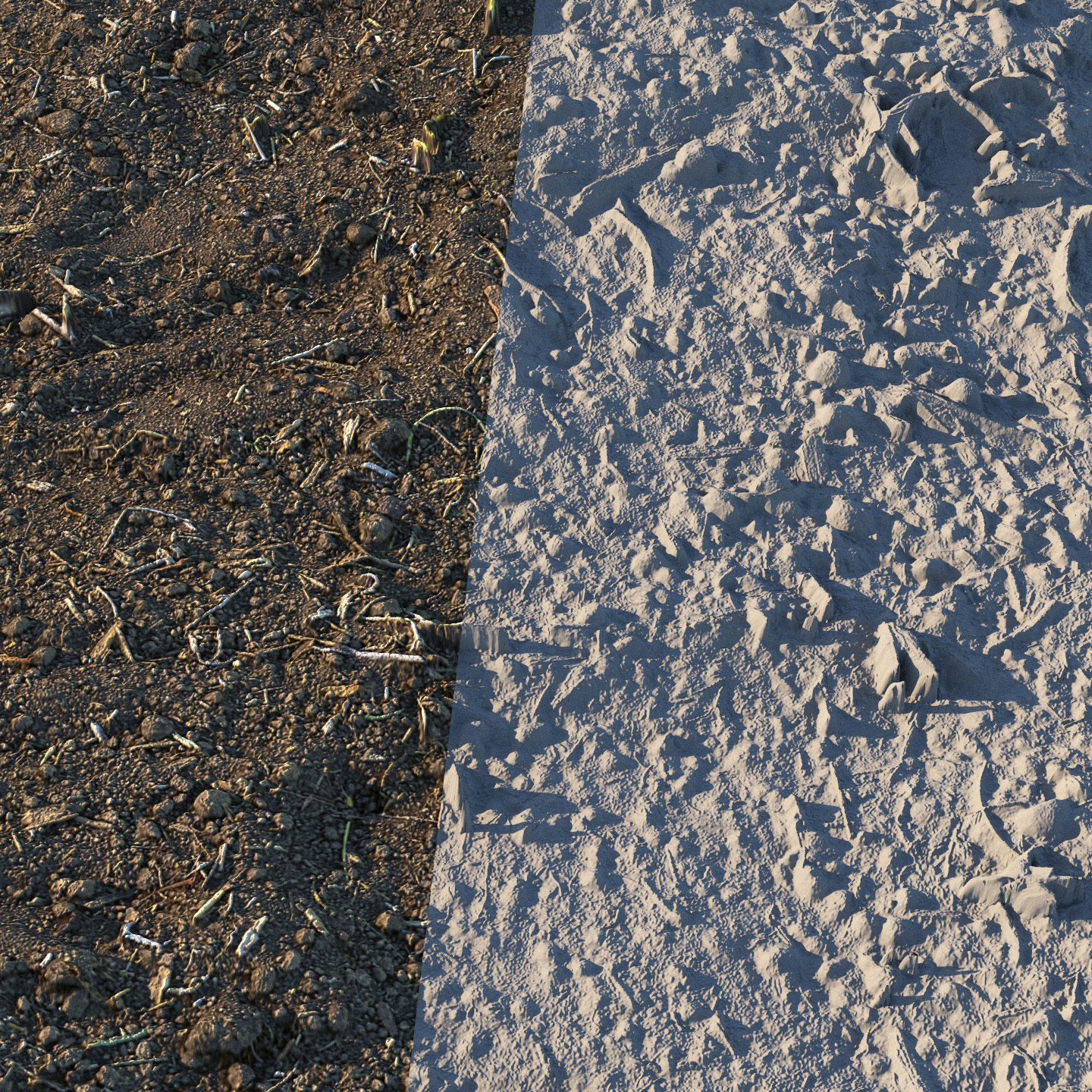 Loose soil material 03 3D model | CGTrader