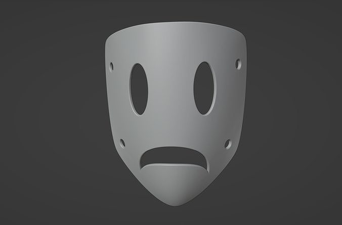Frown Mask 3D Model- highrise cosplay 3D model 3D printable | CGTrader
