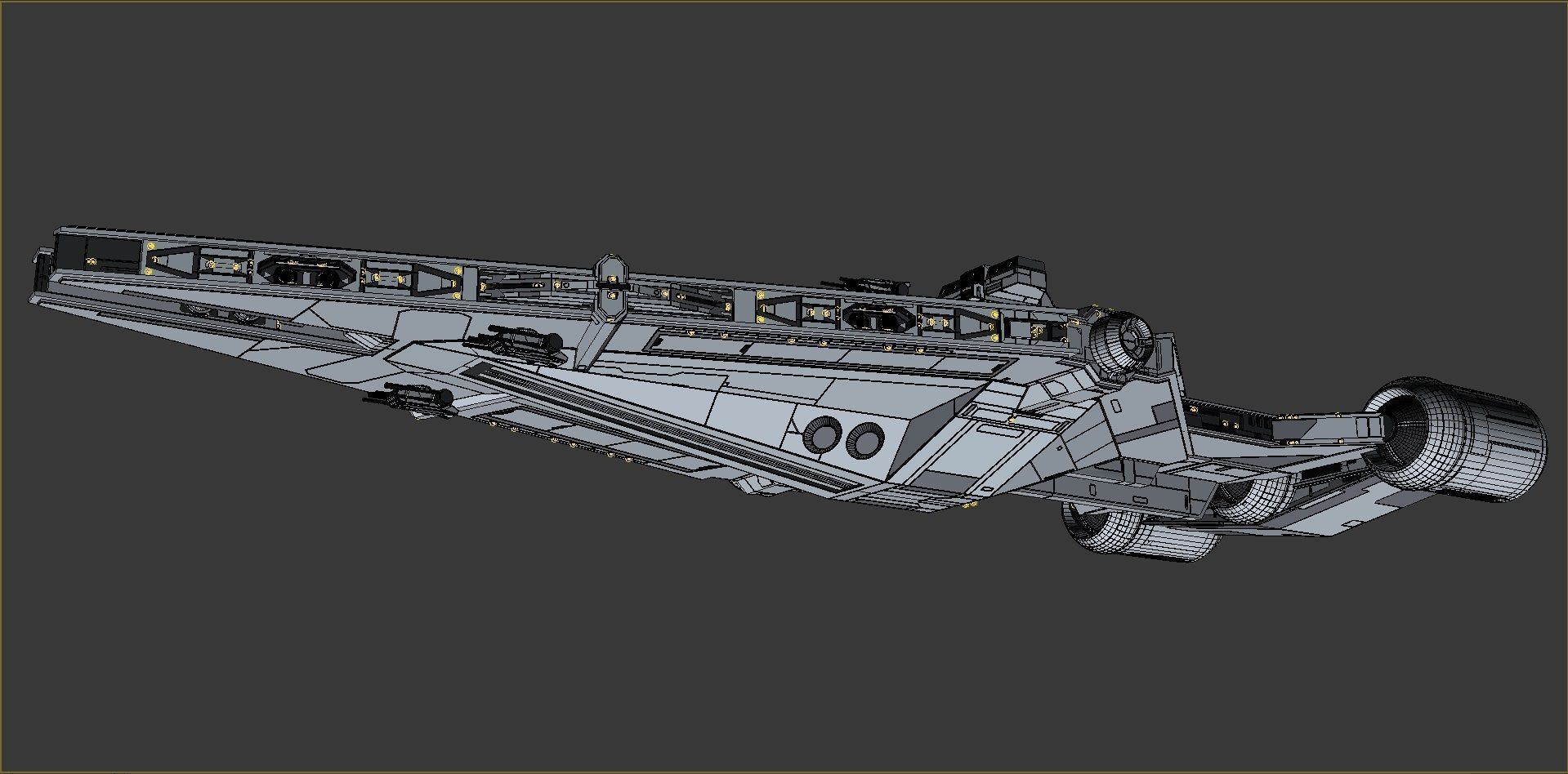 3D model Arquitens-class Light Cruiser - Star Wars VR / AR / low-poly ...