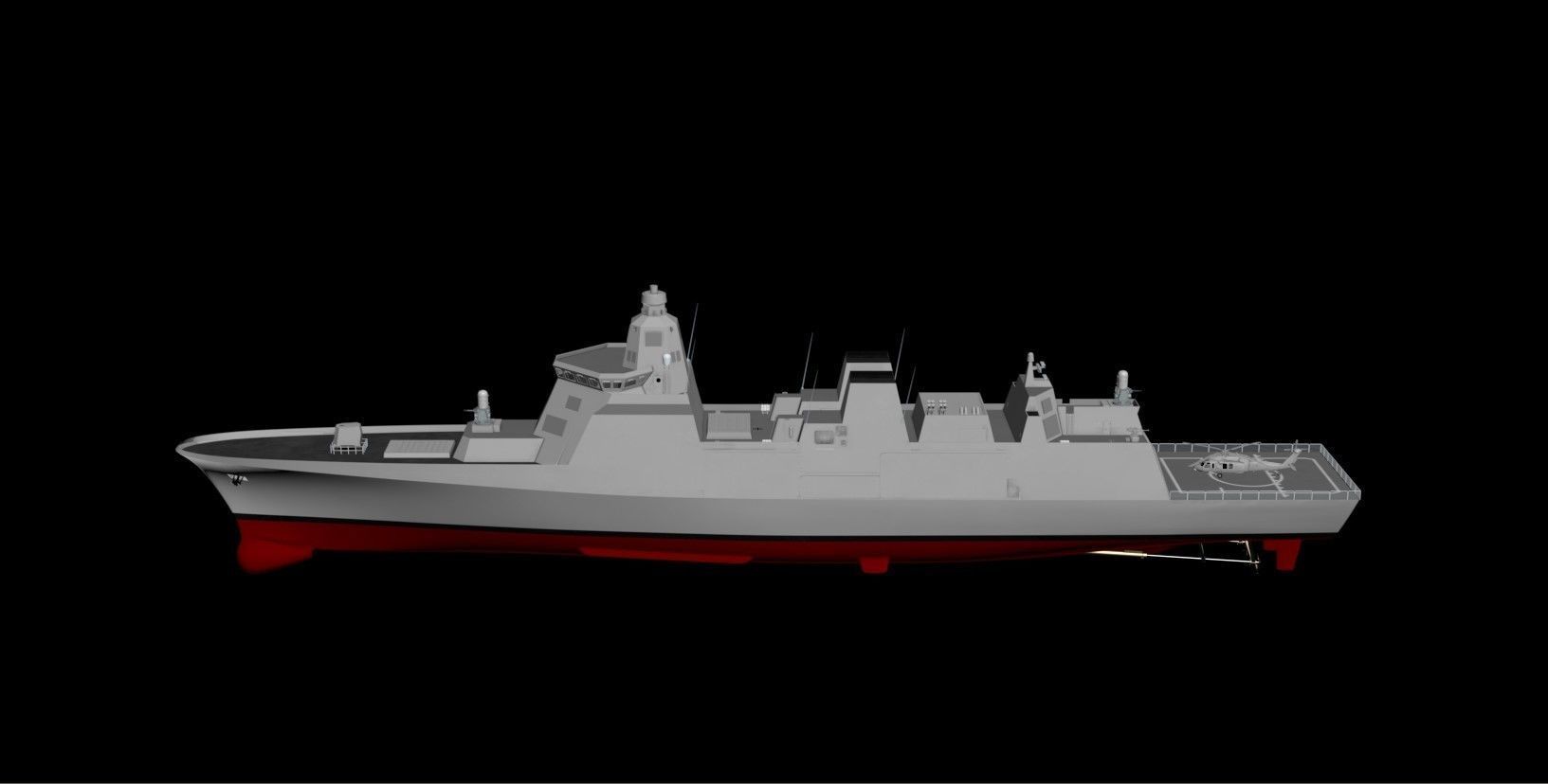 Turkish TF2000 destroyer 3D model | CGTrader