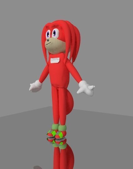 3D model sonic knuckles non rigged VR / AR / low-poly | CGTrader