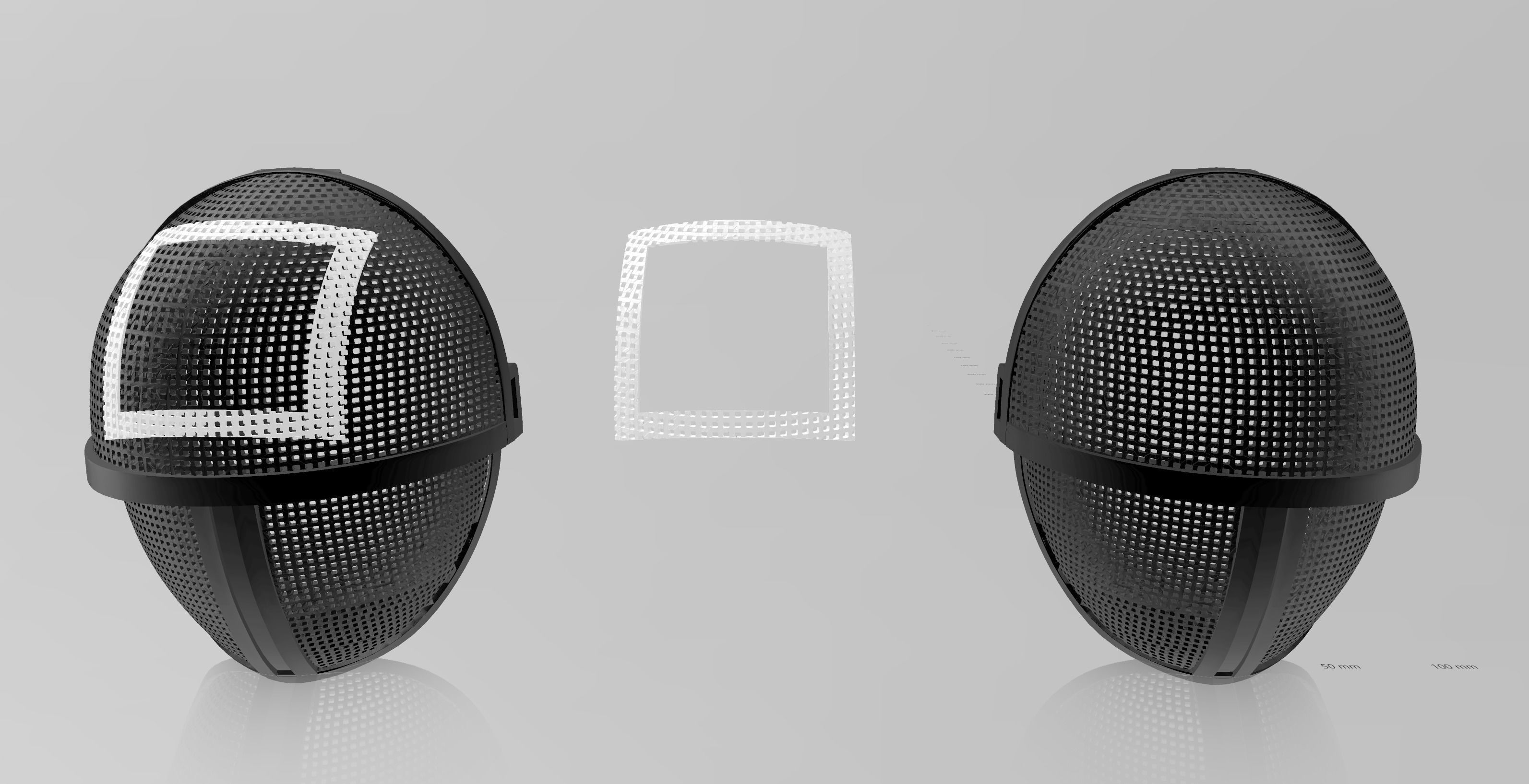 Squid Game Mask 3D Model File - square Mask 3D model 3D printable ...