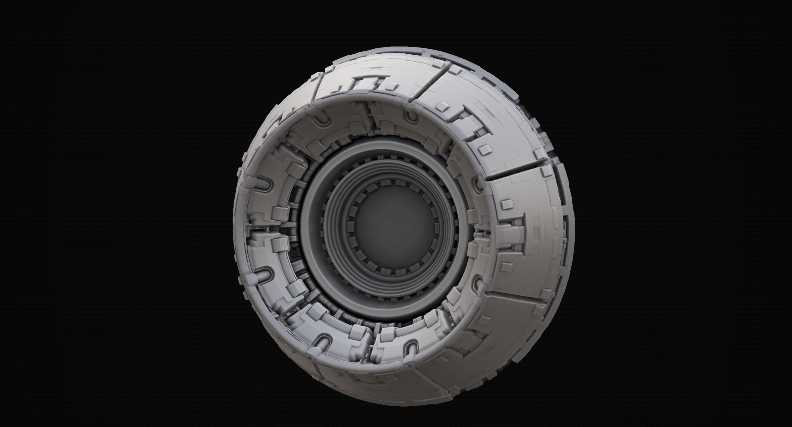 Sci-fi spaceship fighter jet engine flame nozzle 3D model | CGTrader