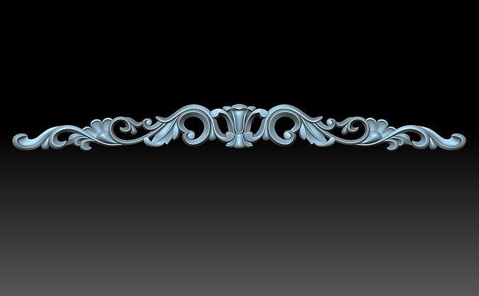 Ornament ornate scroll 3D model 3D printable | CGTrader
