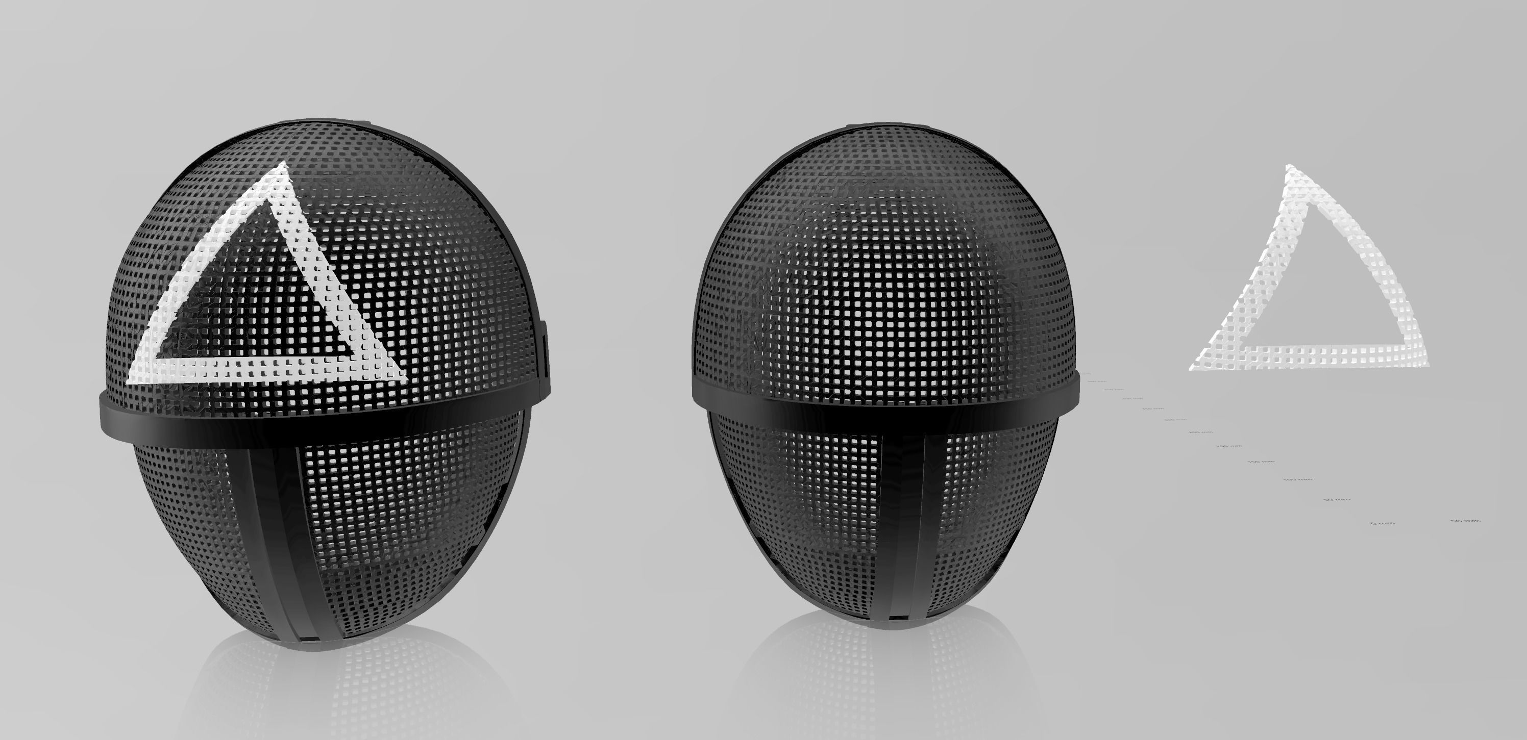 Squid Game Mask 3D Model Triangle Mask 3D model 3D printable | CGTrader