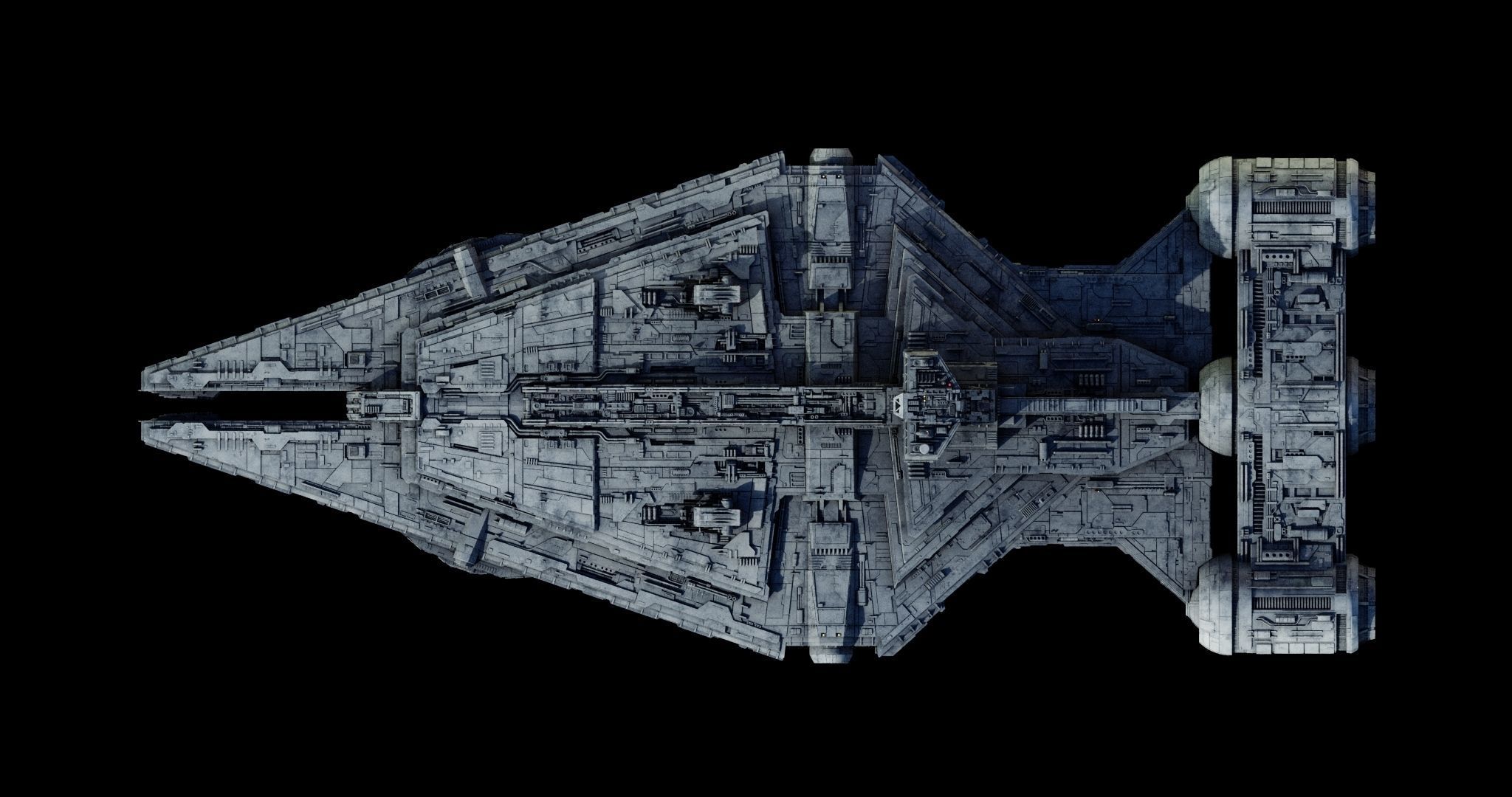 Imperial Light Cruiser - Star Wars 3D model rigged | CGTrader