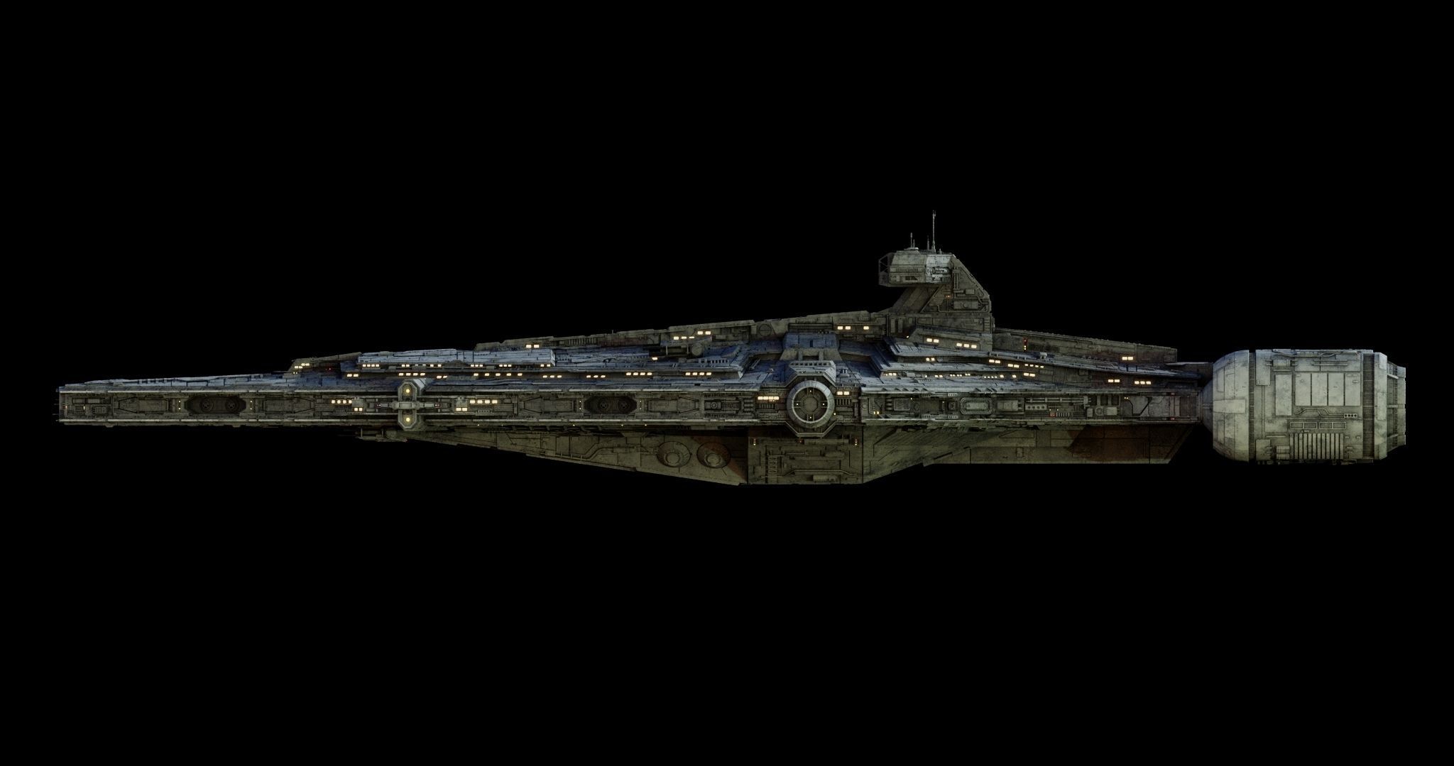 Imperial Light Cruiser - Star Wars 3D model rigged | CGTrader