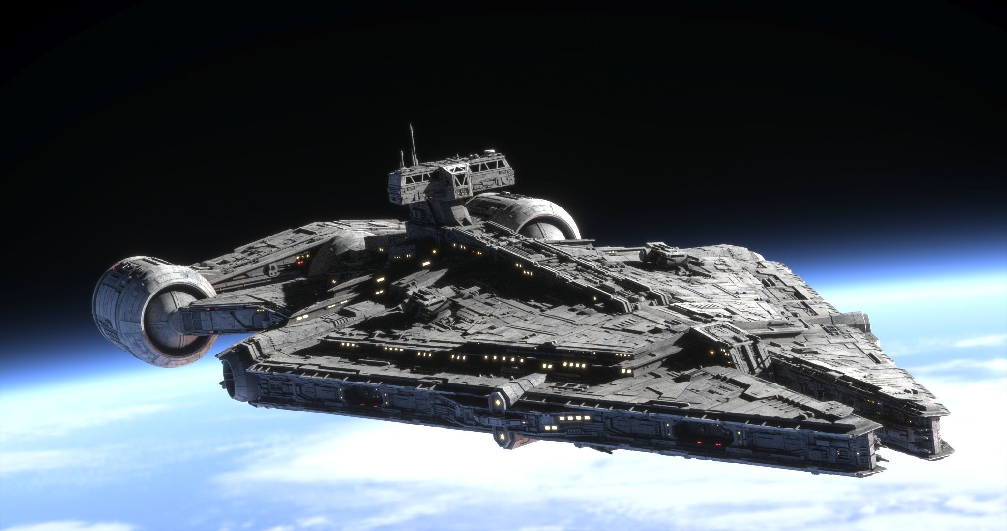 Imperial Light Cruiser - Star Wars 3D model rigged | CGTrader
