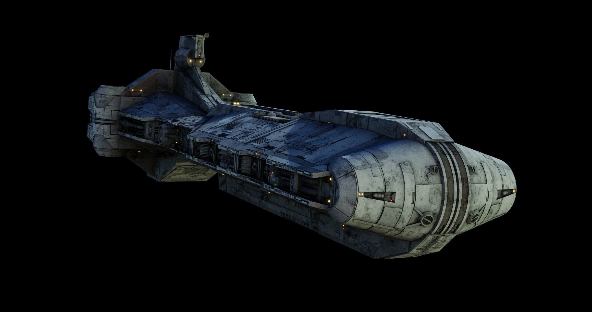 Pelta-class frigate - Star Wars 3D model rigged | CGTrader