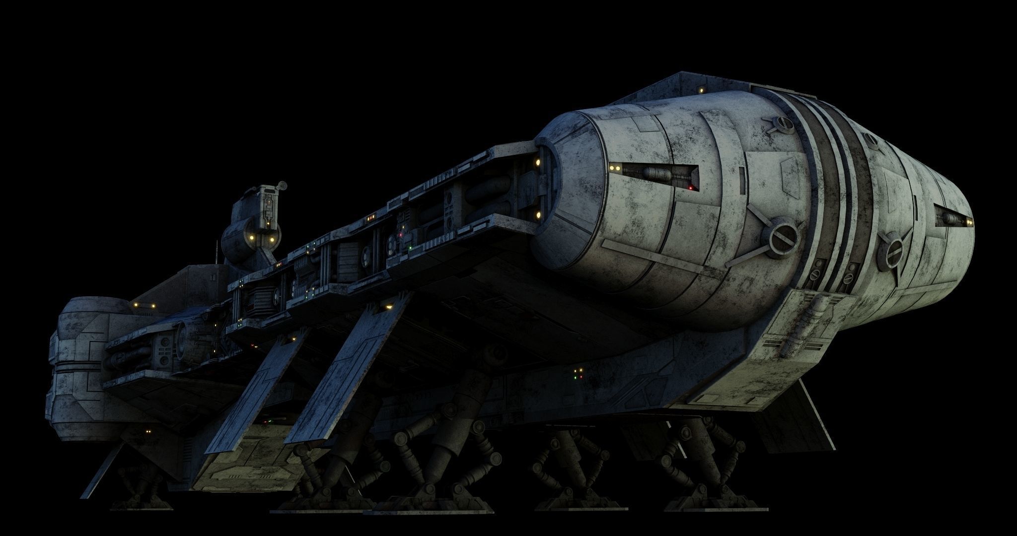 Pelta-class frigate - Star Wars 3D model rigged | CGTrader