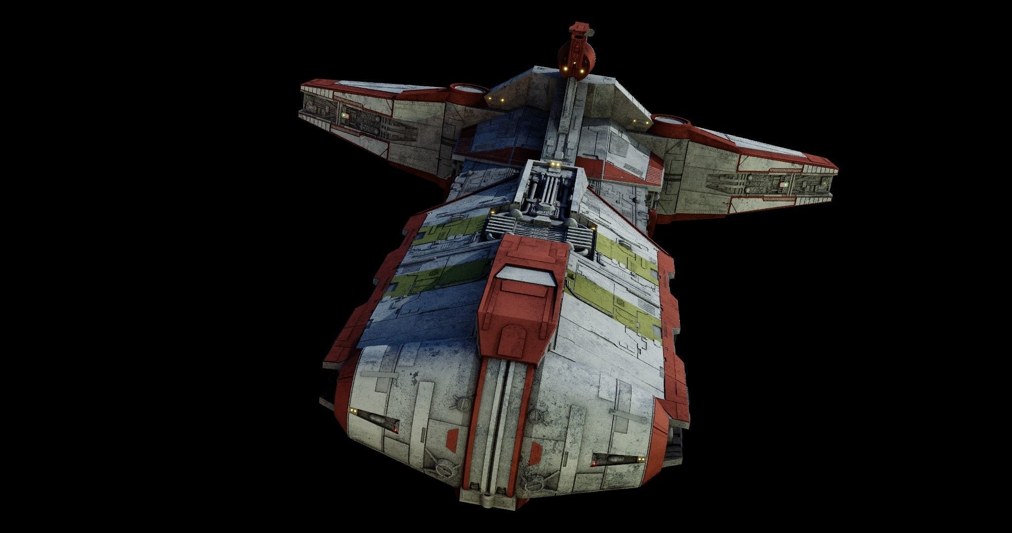 Pelta-class frigate - Star Wars 3D model rigged | CGTrader
