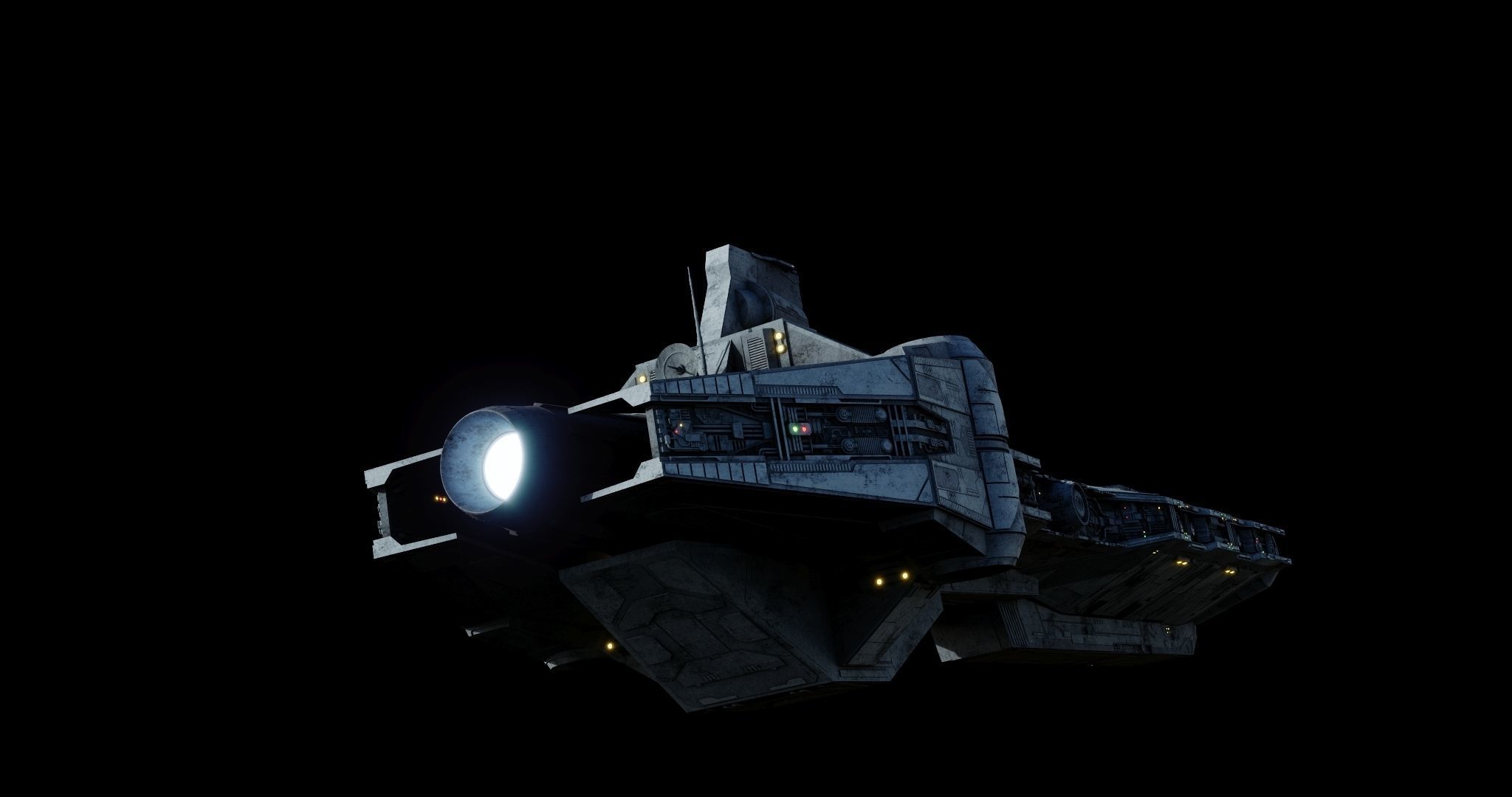 Pelta-class frigate - Star Wars 3D model rigged | CGTrader