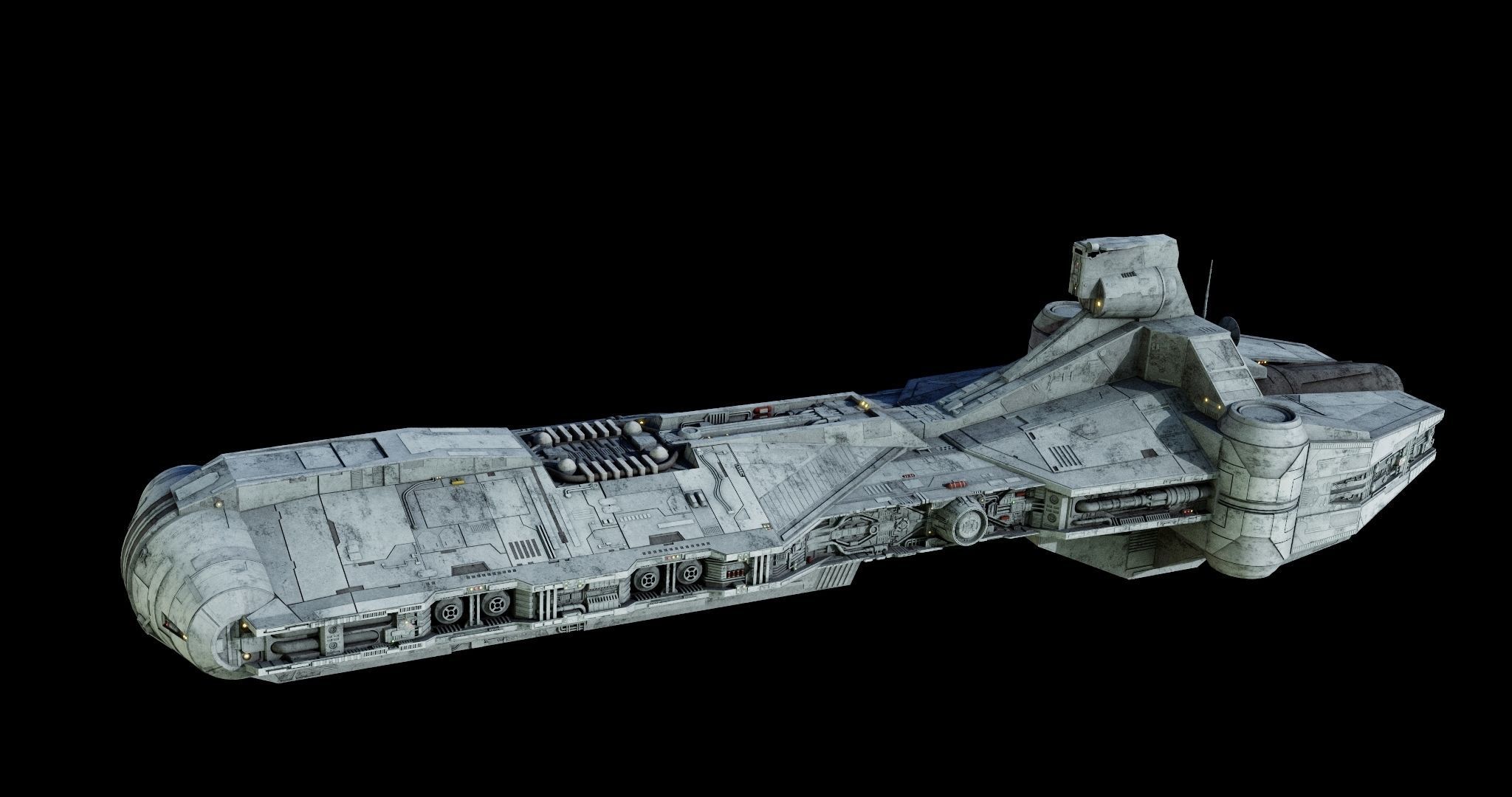 Pelta-class frigate - Star Wars 3D model rigged | CGTrader