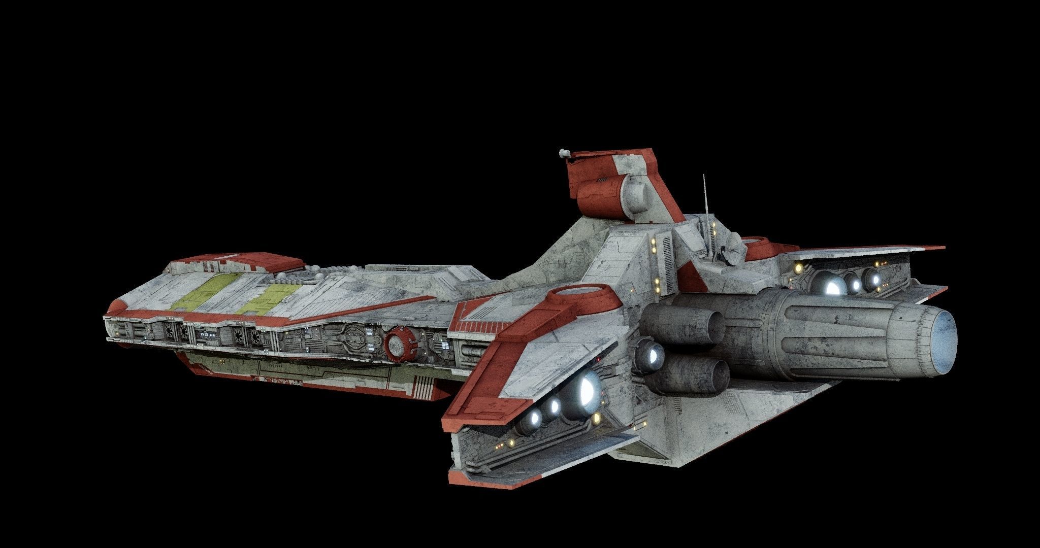 Pelta-class frigate - Star Wars 3D model rigged | CGTrader