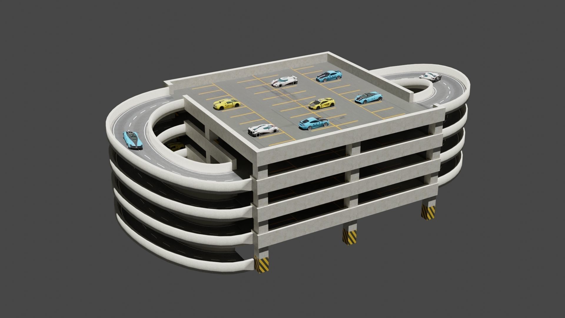 3D model Parking Lot Model 2 VR / AR / low-poly | CGTrader
