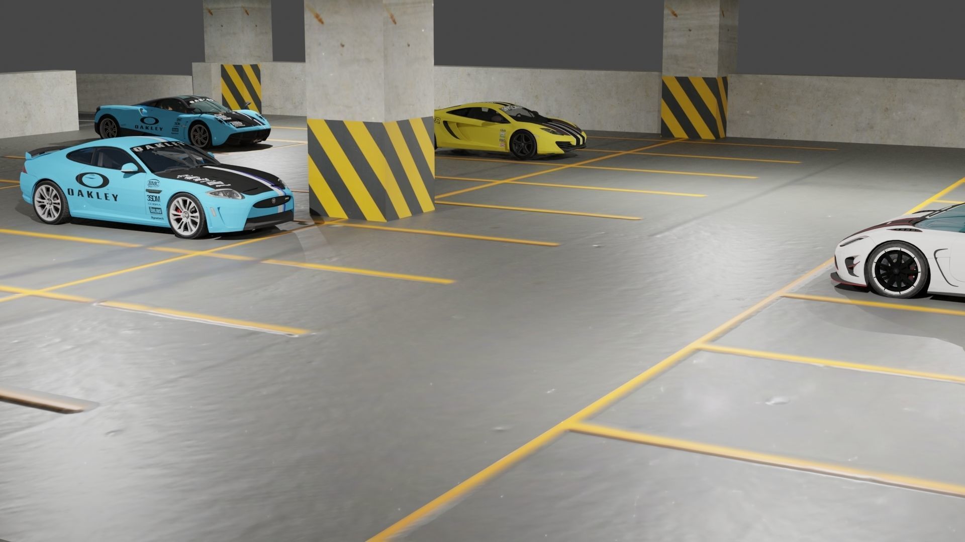 3D model Parking Lot Model 2 VR / AR / low-poly | CGTrader
