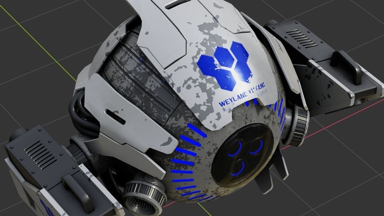 Drone Bot rigged 3D model rigged | CGTrader